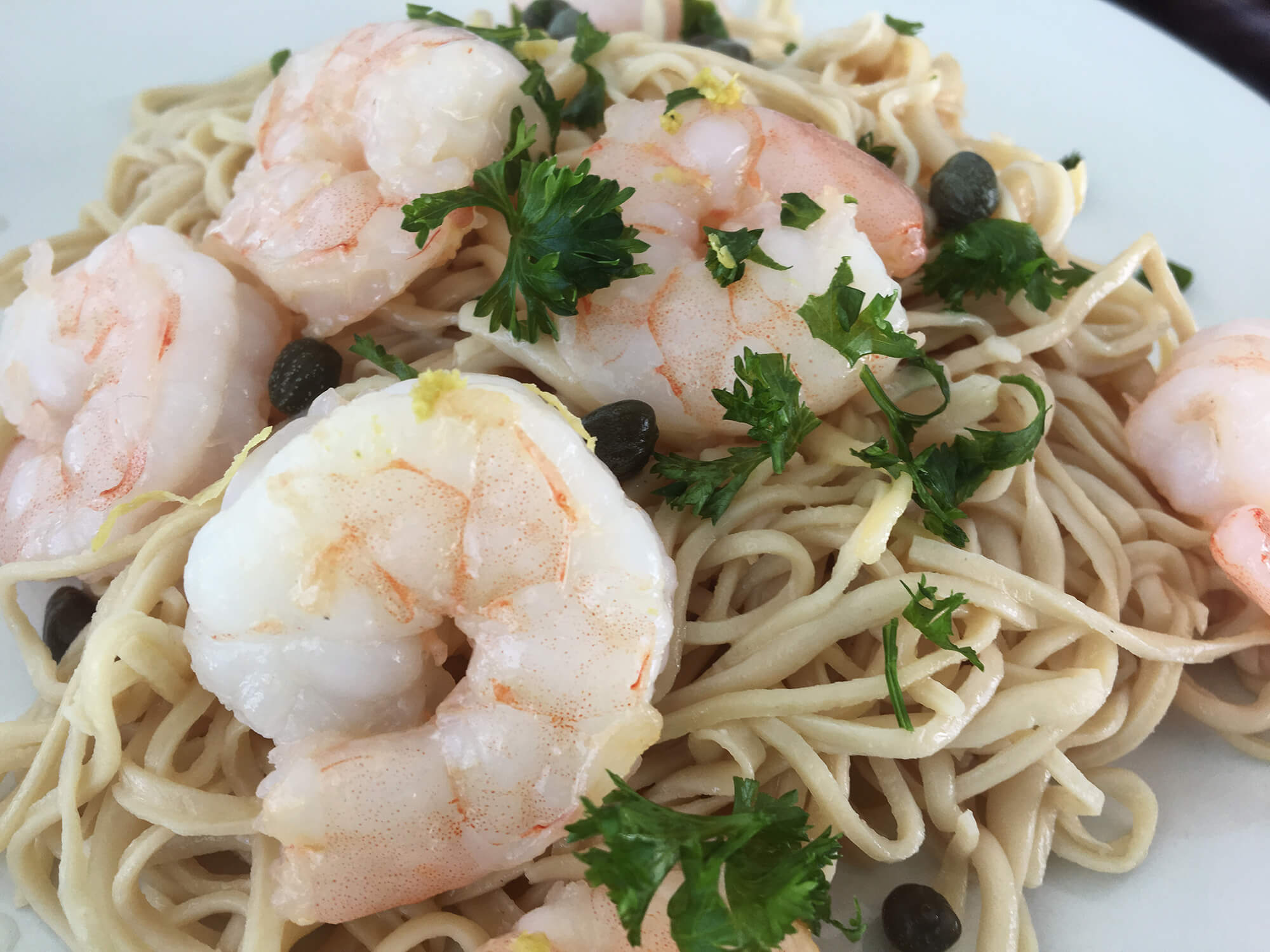 Lemon Garlic Shrimp Scampi with Capers | Biolayne